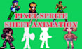 Do 2d sprite sheet animation pixel game art rpg maker mv sprite sheet ...